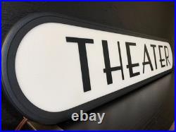 Art Deco Vintage Style Lighted Home Theater Entrance Sign Man Cave ...